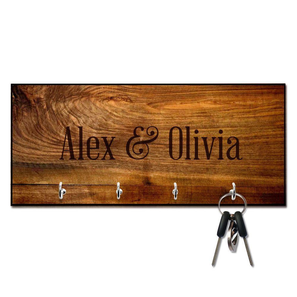 Personalized Rich Wood Look Key Hanger – PatternPop