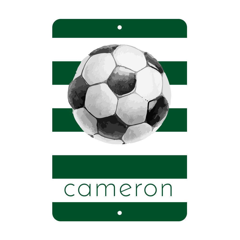 Personalized Soccer Metal Wall Decor with Soccer Ball - Aluminum Socce ...